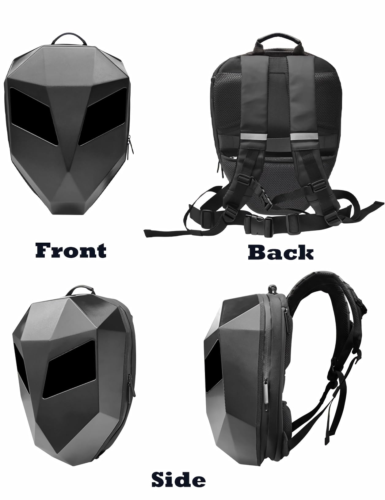 Taysem LED Backpack with Eyes - Led Motorcycle Backpack Waterproof LED Knight Backpack with Programmable Screen Christmas Gift (B)