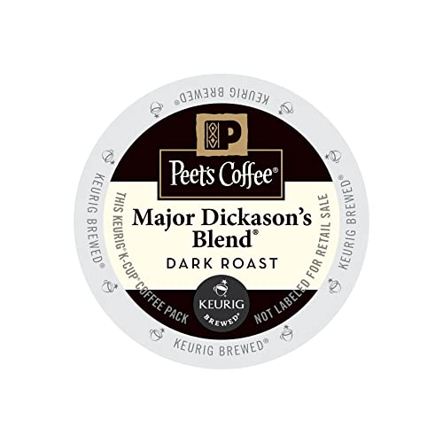 Peet's Coffee & Tea Coffee Major Dickason's Blend K-Cup Portion Pack for Keurig K-Cup Brewers, 88 Count (Packaging May Vary)