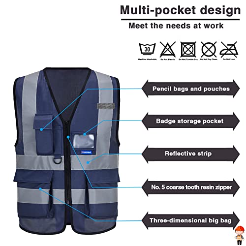 safety vest for women navy blue