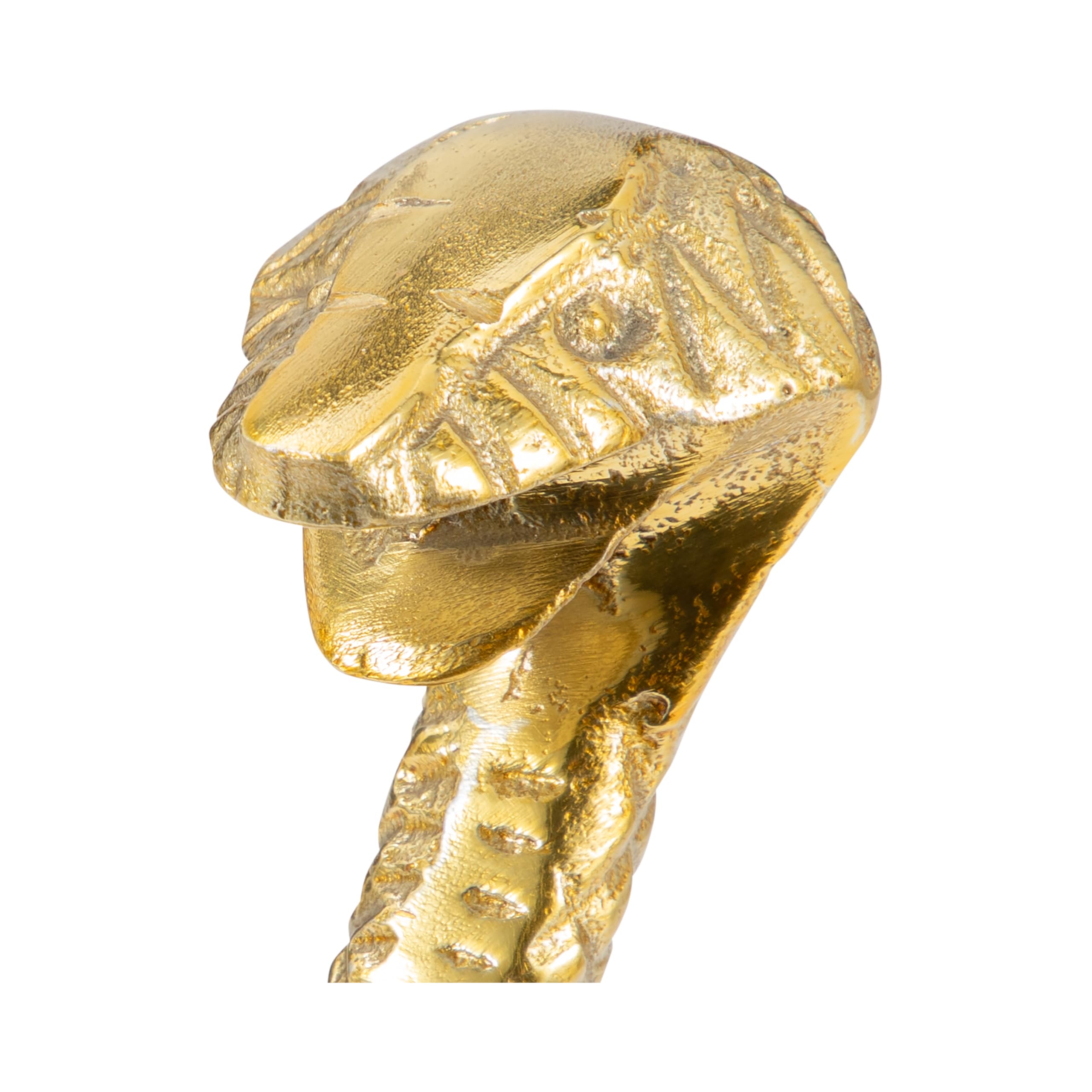 Sagebrook Home 10" Metal Snake Sculpture in Gold - Decorative Aluminum Statue for Creative Contemporary Home or Office Decor or Gift Idea