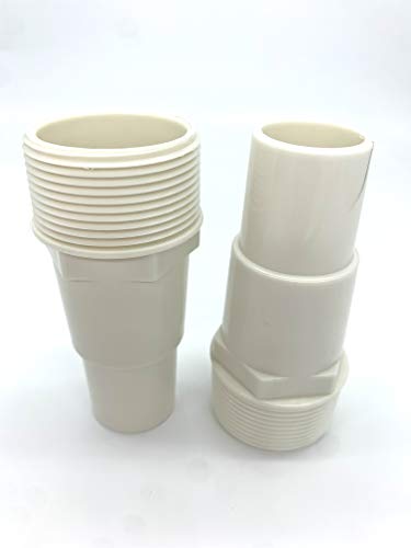YMHYJY Pool Filter Pump Hose Adapter 1 1/4"-1 1/2" Thread 1.5" Fitting Connector PVC for SPX1091Z7 (2 Pcs)