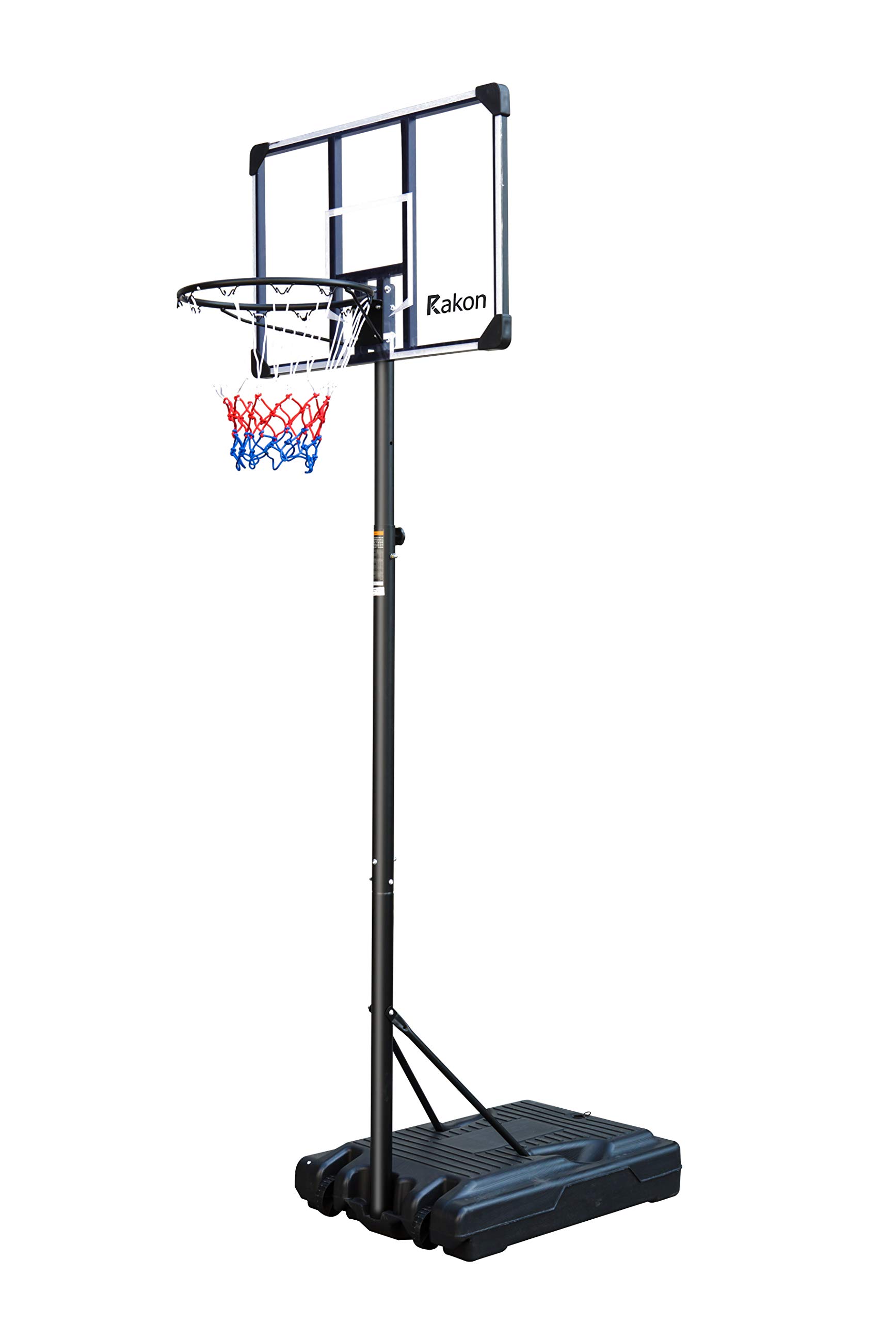 Rakon Portable Basketball Hoops & Goals Basketball System with 35.4 Inch Backboard, Height Adjustable 6.2ft -8.5ft for Adult Youth Teenagers Indoor Outdoor Use