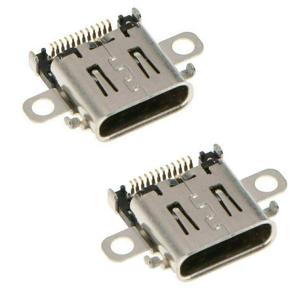 Replacement Type-C Charging Port Switch Charger Connector Power Socket Connector for Nintendo Switch NS Console (2-Pack)