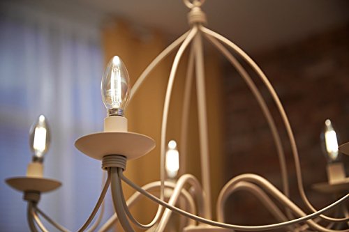 Philips LED Classic Amber Glass B11 Dimmable Filamant Light Bulb: 2000-Kelvin, 4-Watt (40-Watt Equivalent), E12 Base, Amber, 6-Pack
