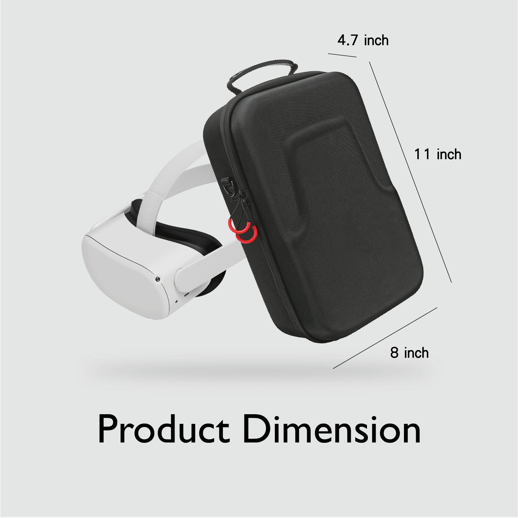 TNP Case for Oculus Quest 2 and Elite Strap - Hard Storage Bag Compatible with VR Oculus Quest 2 Case - Travel VR Carry Bag with Adjustable Shoulder Strap