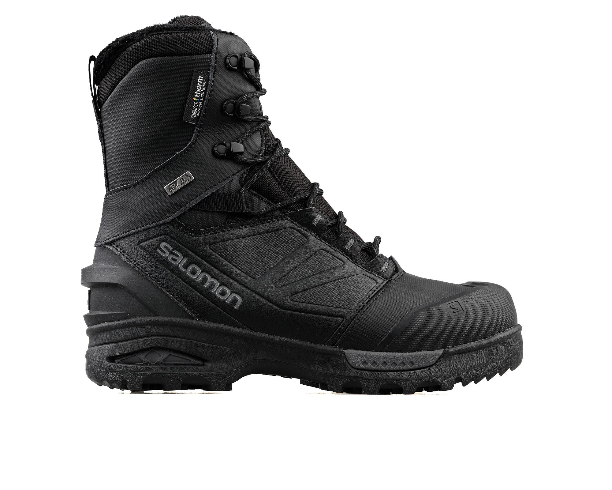 Salomon Toundra PRO CLIMASALOMON Waterproof Winter Boots for Men Snow, Black/Black/Magnet, 10.5