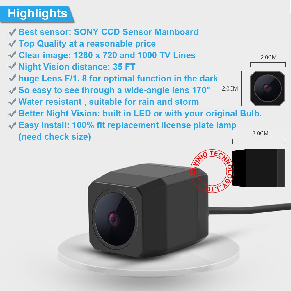 Super HD Vehicle Camera 1280x720 Pixels 1000 TV Lines car Back up Camera Reverse Parking Rear View for Volvo S60 S80 V70 S40 S40L V40 V50 S60L V60 XC60 C70 XC70 S80L XC90