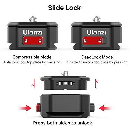 ULANZI Claw Quick Release Base Mount Upgraded Version Tripod QR Camera Mount Adapter Suitable for Tripod(Only Base Mount)