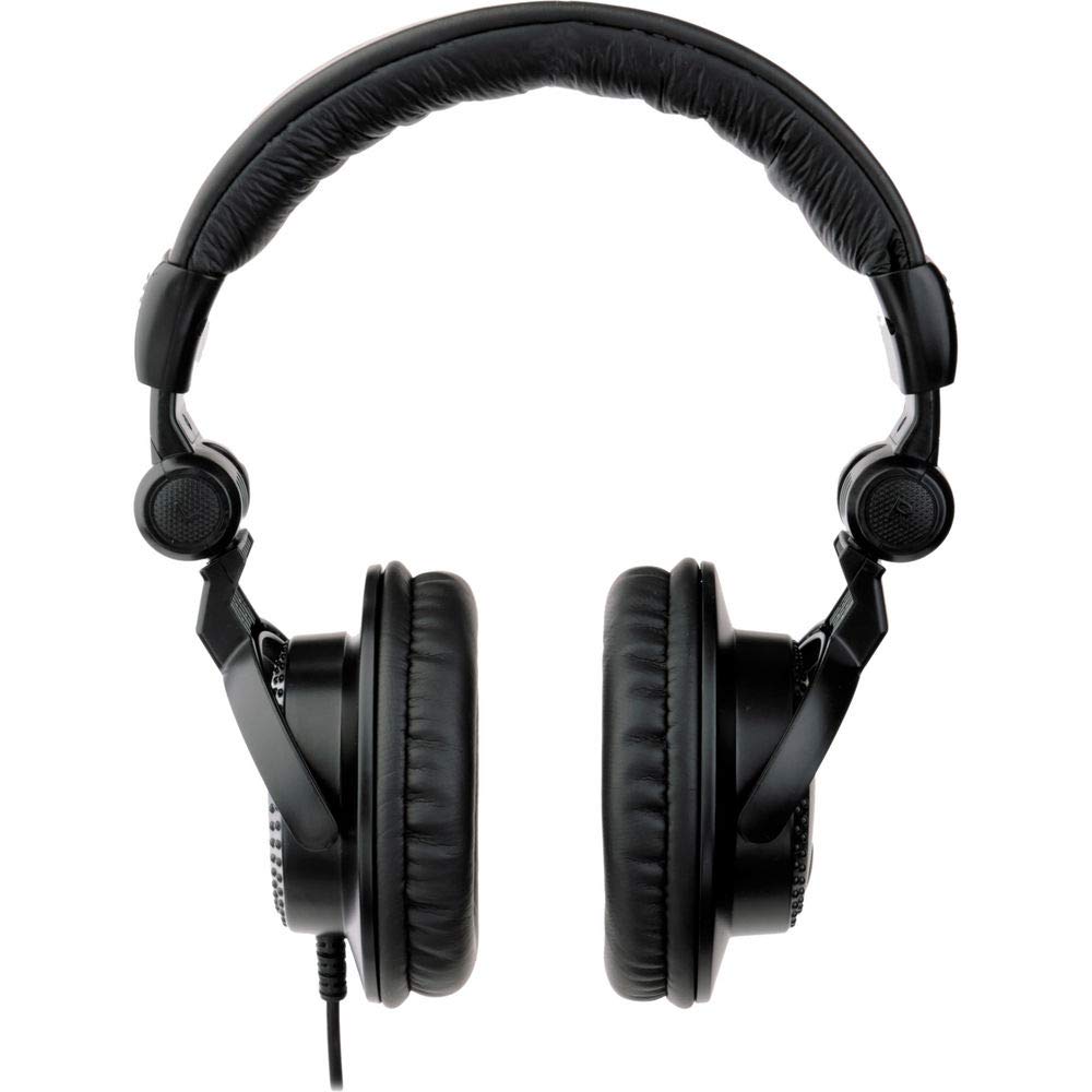 Soundcraft Notepad-5 Small-Format Analog Mixing Console with Polsen HPC-A30 Monitor Headphones, Fastener Straps (10-Pack) & XLR Cable Bundle
