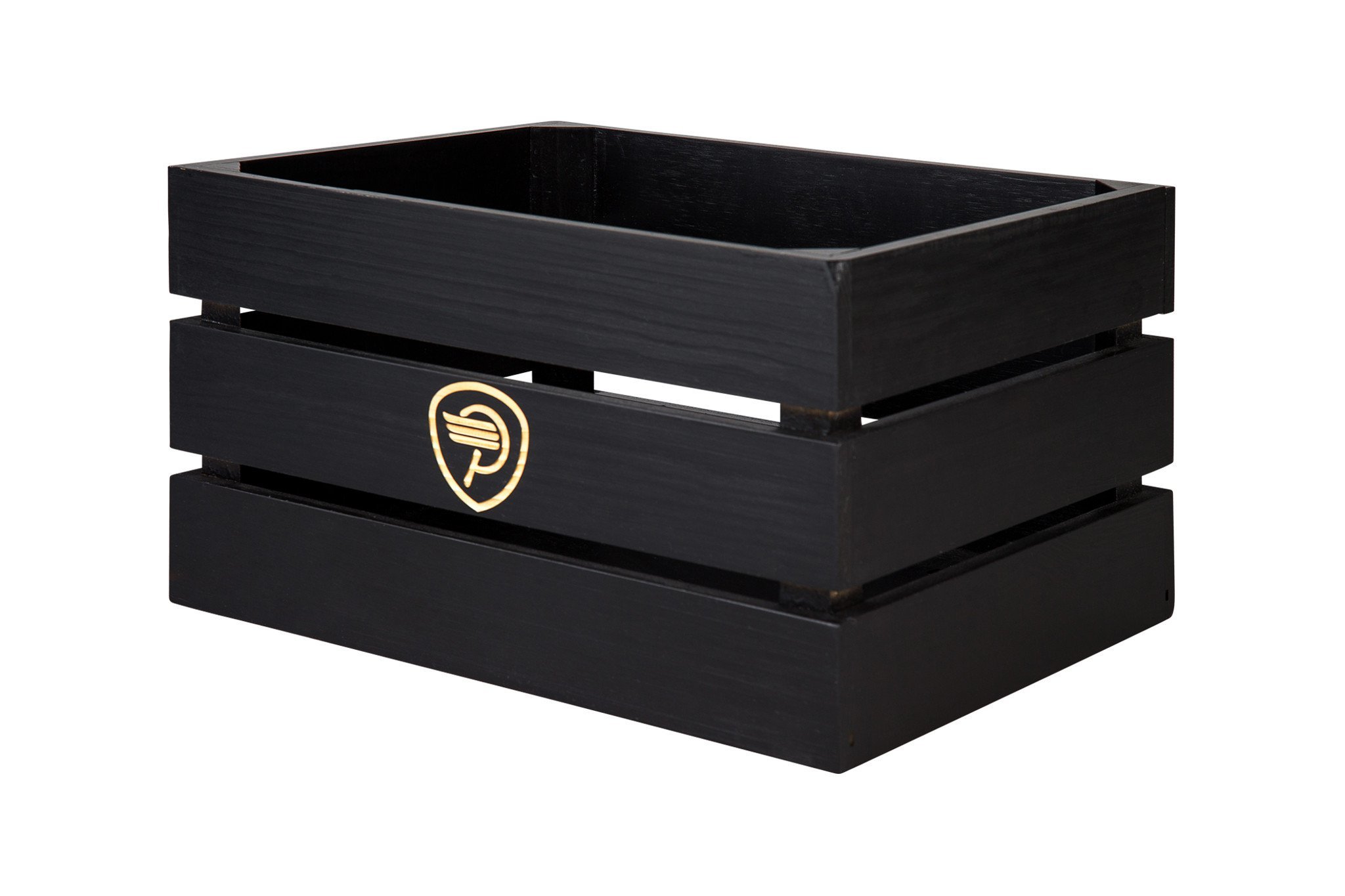 Pure City Classic Rear Mount Wooden Bicycle Crate, Matte Black