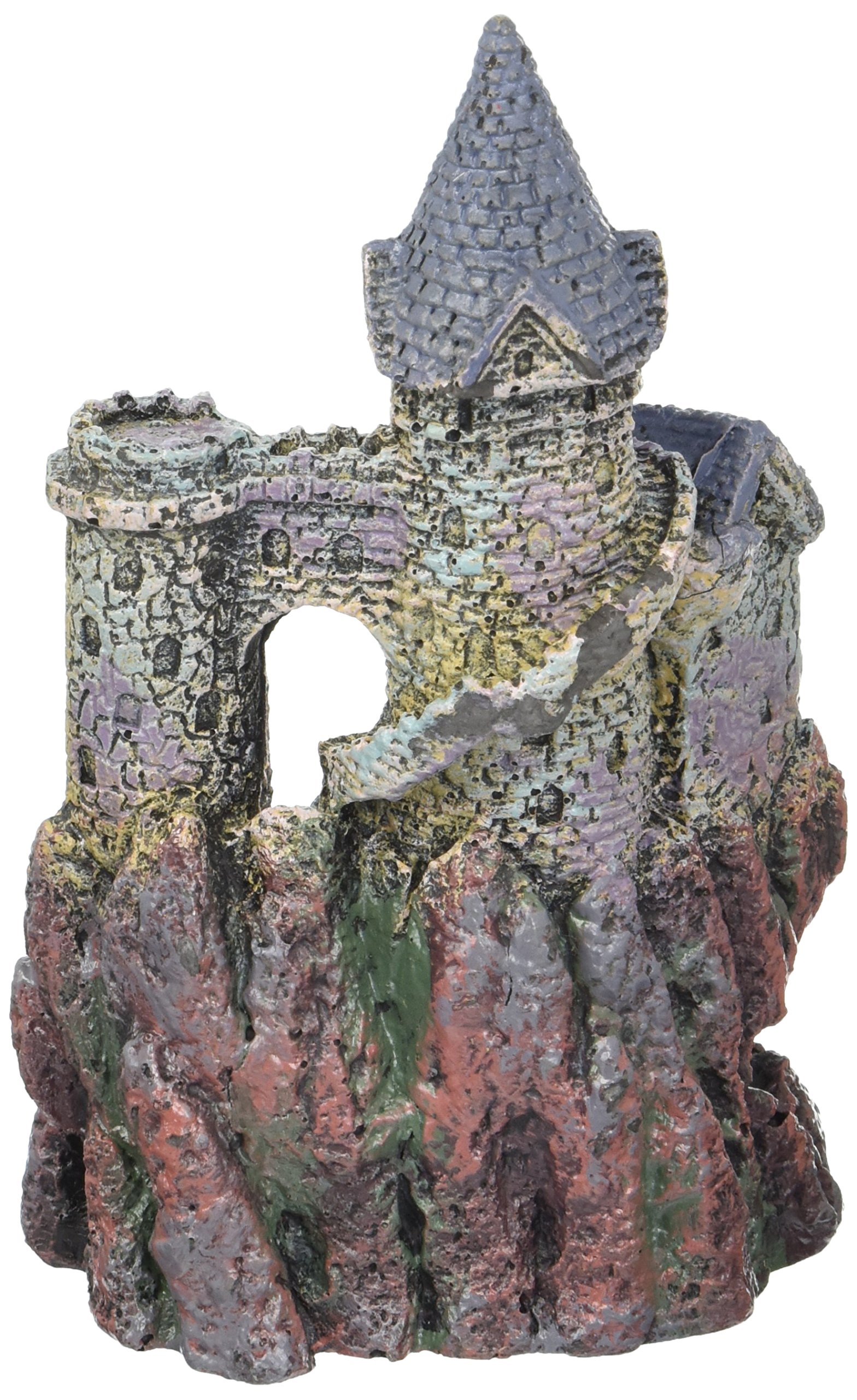 Penn-Plax Age-of-Magic Wizard’s Castle Aquarium Decoration – Safe for Freshwater and Saltwater Fish Tanks – Small