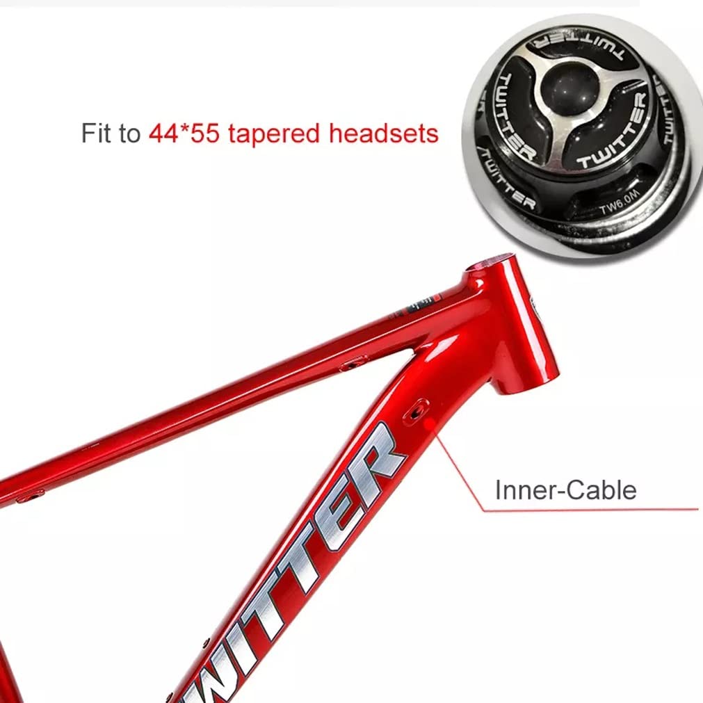 YOJOLO MTB Frame 27.5/29er Hardtail Mountain Bike Frame 15''/17''/19'' Aluminum Alloy Disc Brake Bicycle Frame Quick Release Axle 135mm BSA68 Routing Internal (Color : White, Size : 27.5x17'')