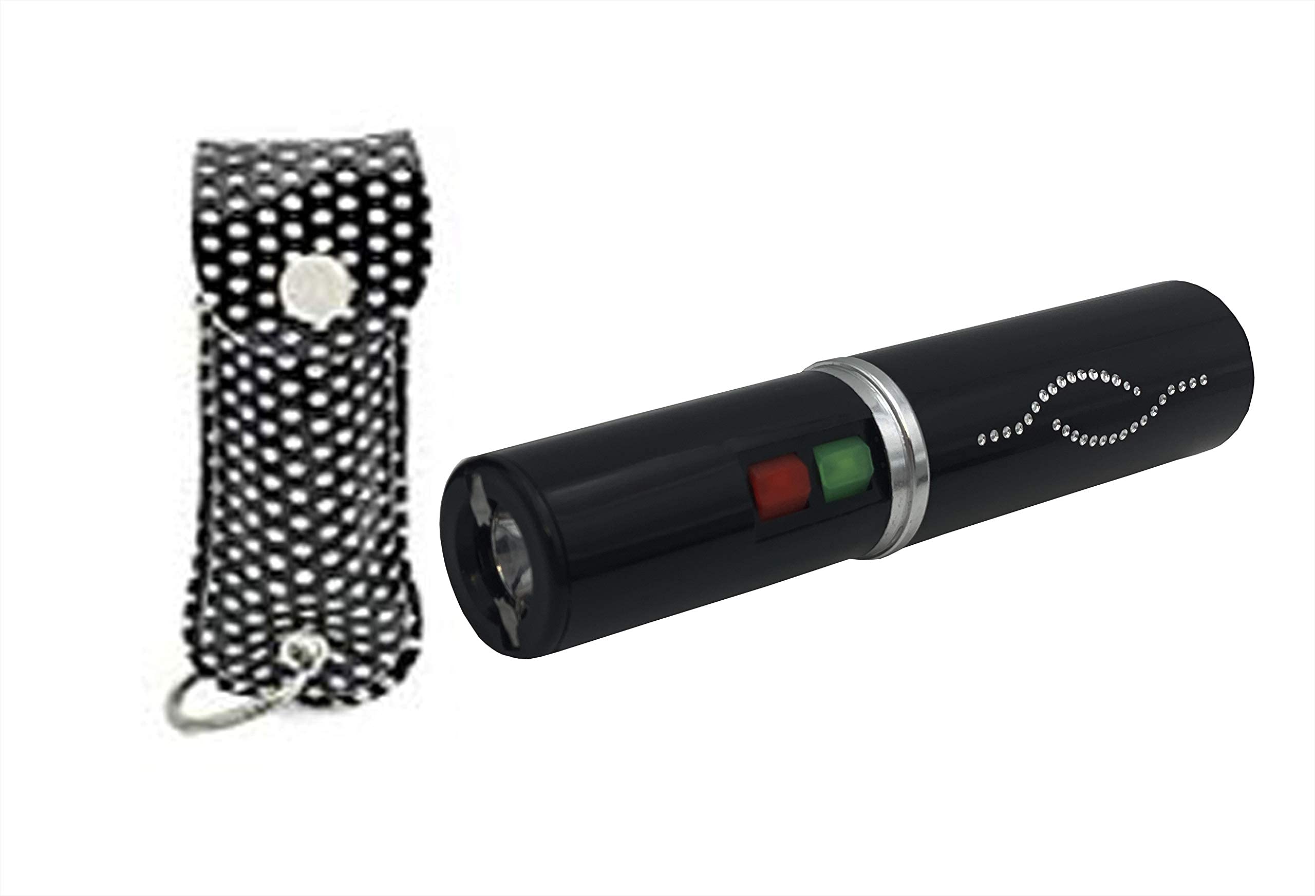 Super Heavy Duty Stun Gun for Self Defense with Bright Led Flashlight, Rechargeable Battery, Nylon Holsters with Belt Loop for Easy Cary (Black B)