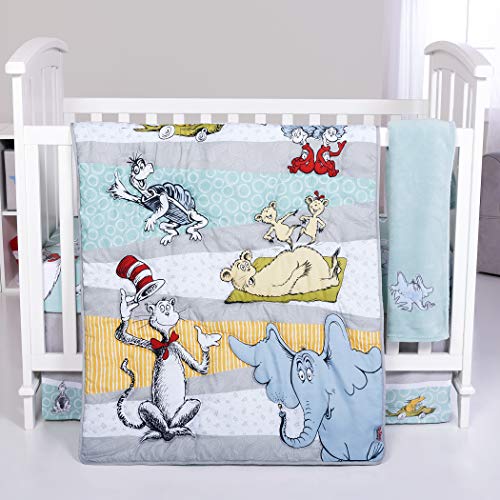 Trend Lab Dr. Seuss Book Club 4Piece Crib Bedding Set