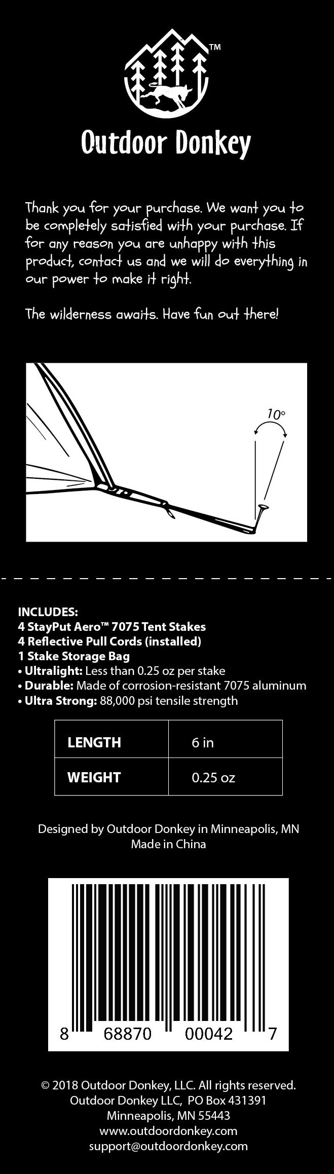 StayPut! Aero 7075 Lightweight Aluminum Anchor Peg Tent Stakes with Reflective Pull Cords and Storage Bag for Hammock Camping and Backpacking (Stakes with Storage Bag, 4-Pack, Titanium Gray & Red)
