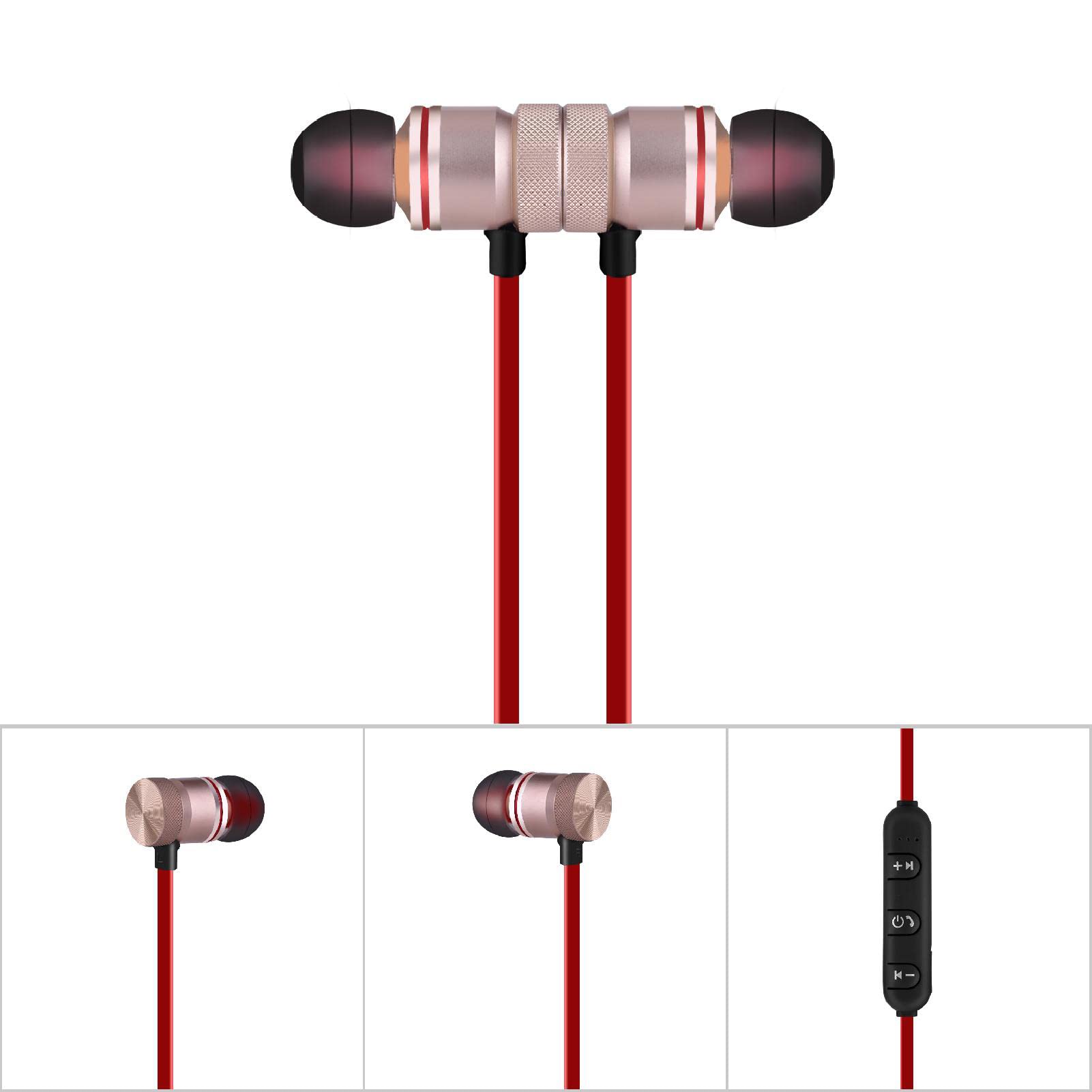 plplaaoo Bluetooth Headphones, Bluetooth Headphones Neckband, Bluetooth Headphones Noise Canceling, Magnet Wireless Bluetooth, Fast Charging, Headset Headphone for Android Black(?e?), Wireless HEA