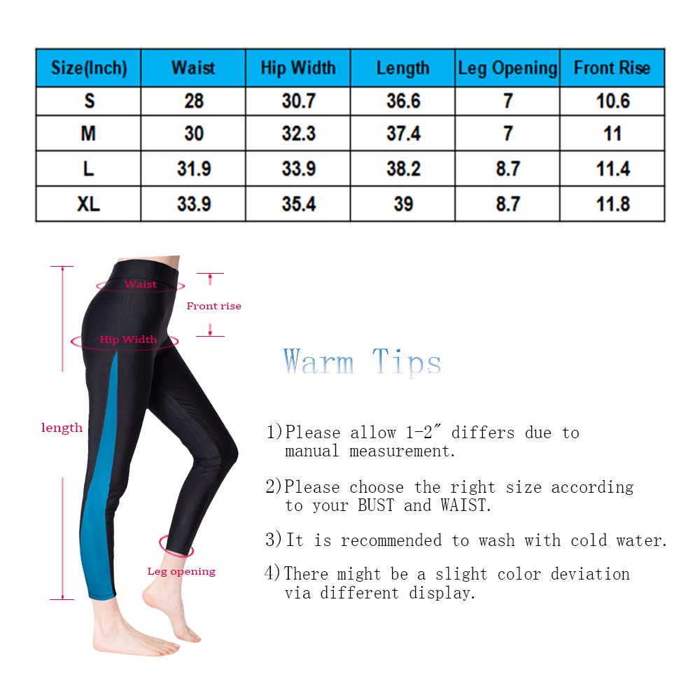 SCODI Swim Pants for Women Swimming Pants Swim Leggings Surf Leggings UV Protection Swimsuit Pants Compression Tights