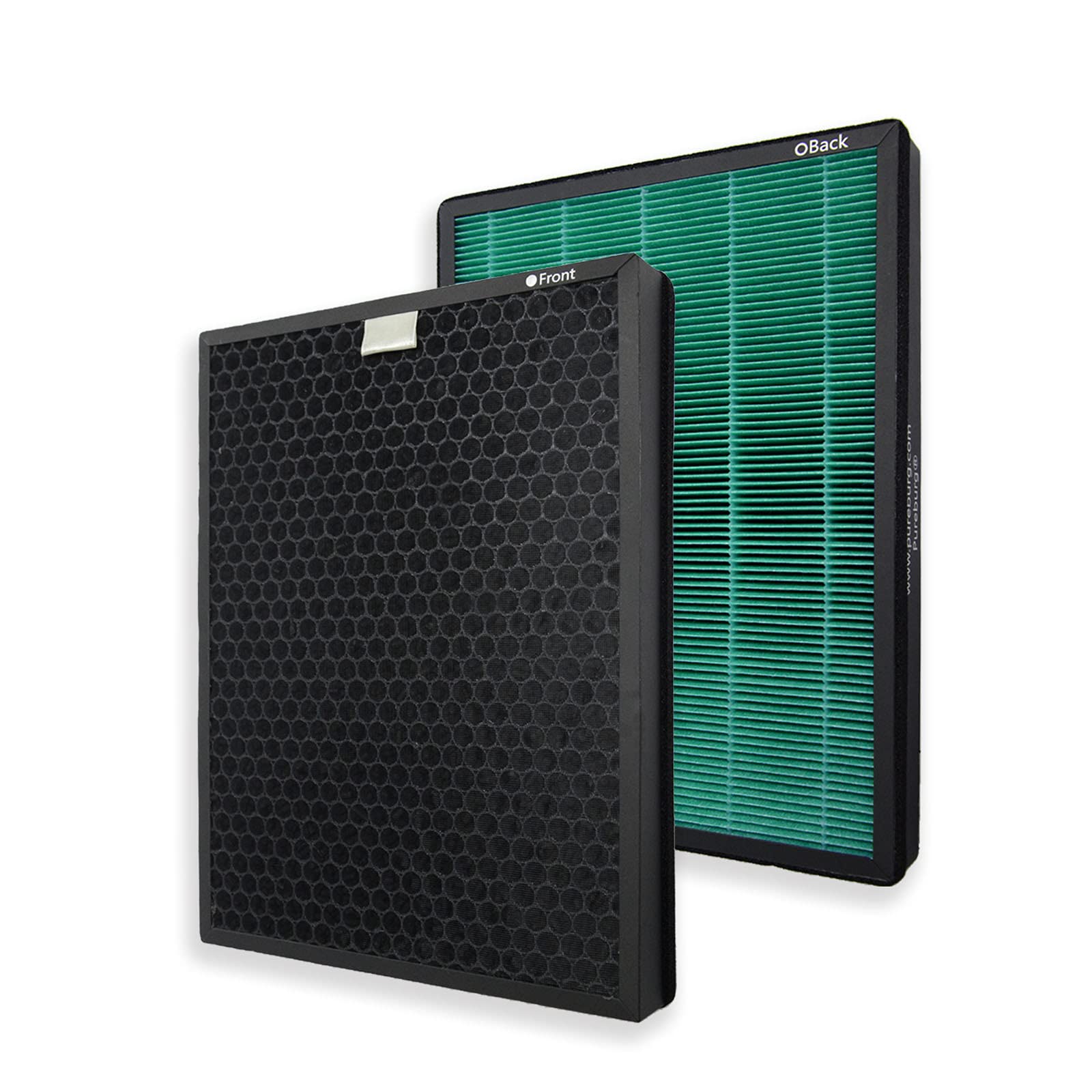 PUREBURG Replacement True HEPA Filter Set Compatible with Coway Airmega 400 400S Air Purifier, Part Number 3111735,H13 3-Stage Filtration Activated Carbon