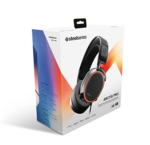 steelseries Arctis Pro High Fidelity Gaming Headset - Hi-Res Speaker Drivers - DTS Headphone:X v2.0 Surround for PC (Renewed)