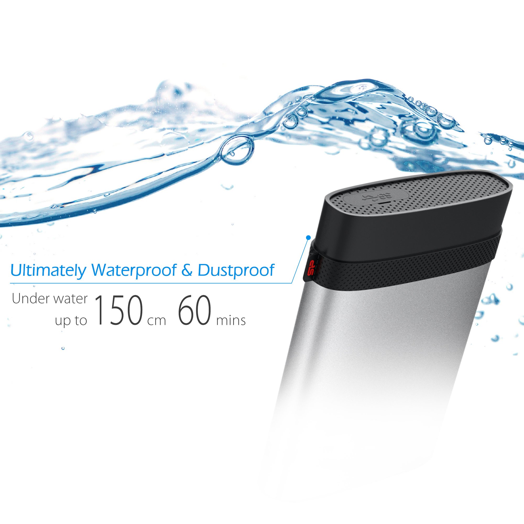 Silicon Power Armor A85 IP68 Shockproof 5TB Waterproof USB 3.0 2.5-Inch Military Grade Portable External Hard Drive for PC, Mac, Xbox One and Xbox 360 - Silver
