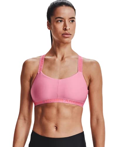 Under Armour Women's Wordmark Strappy Sportlette (Pink Future/Eclectic Pink - 674, Large)