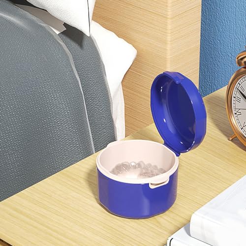 Portable Denture Retainer Case with Double Layer Design for Deep Cleaning and Storage - Food Grade Plastic