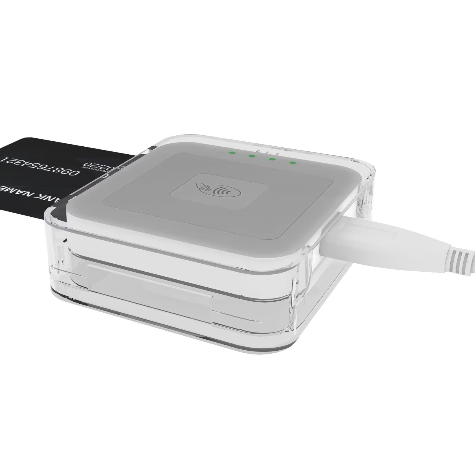 Surdarx Anti-Lost Transparent Cover Case for Square A-SKU-0485 Contactless Chip Card Reader with 3.5mm Headset Jack or Lightn Connector, EMV Chip Cards/Pay, Shockproof Protective Case