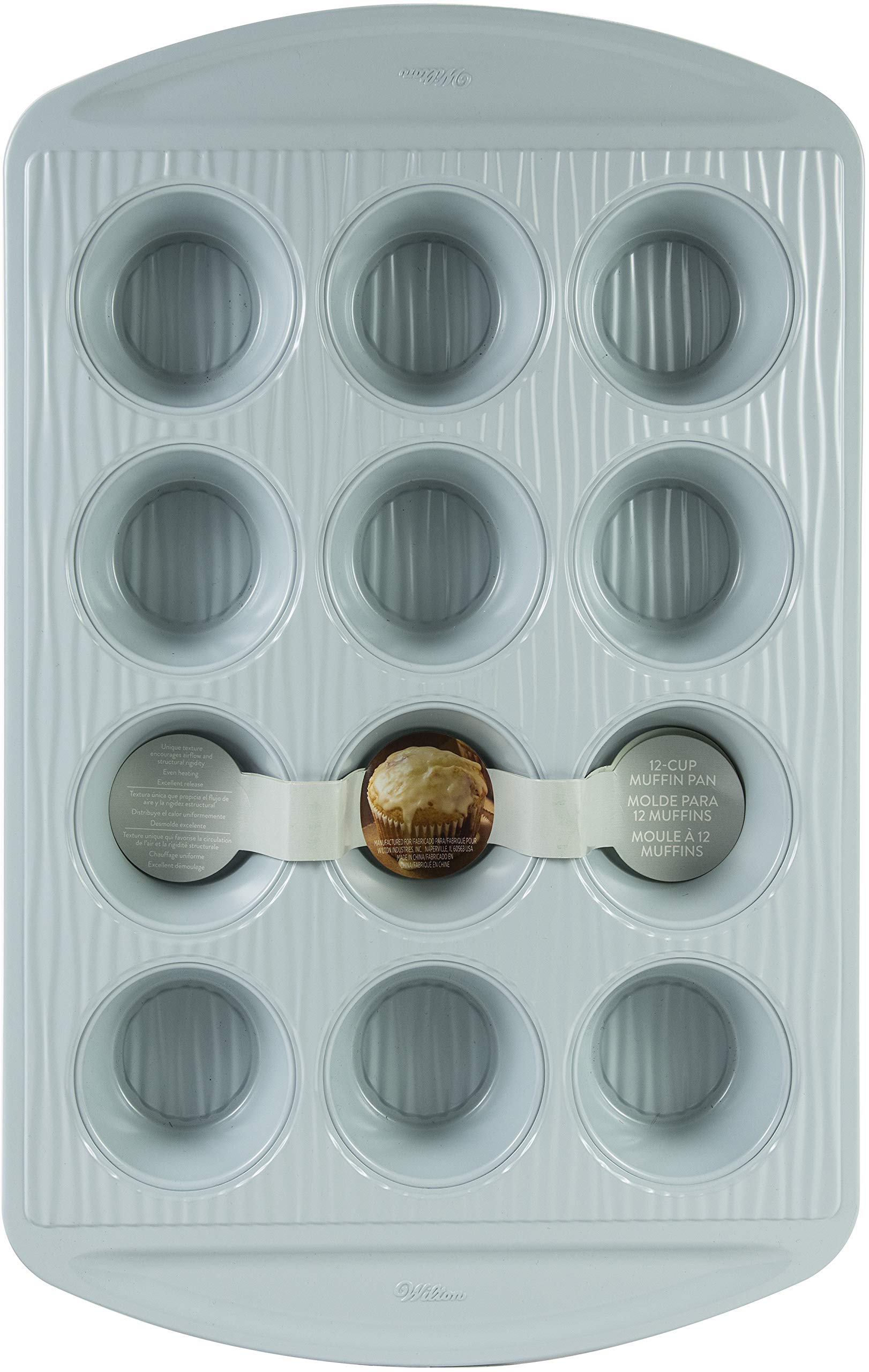 Wilton Texturra Performance Non-Stick Muffin Pan-Blue 12 Cavity