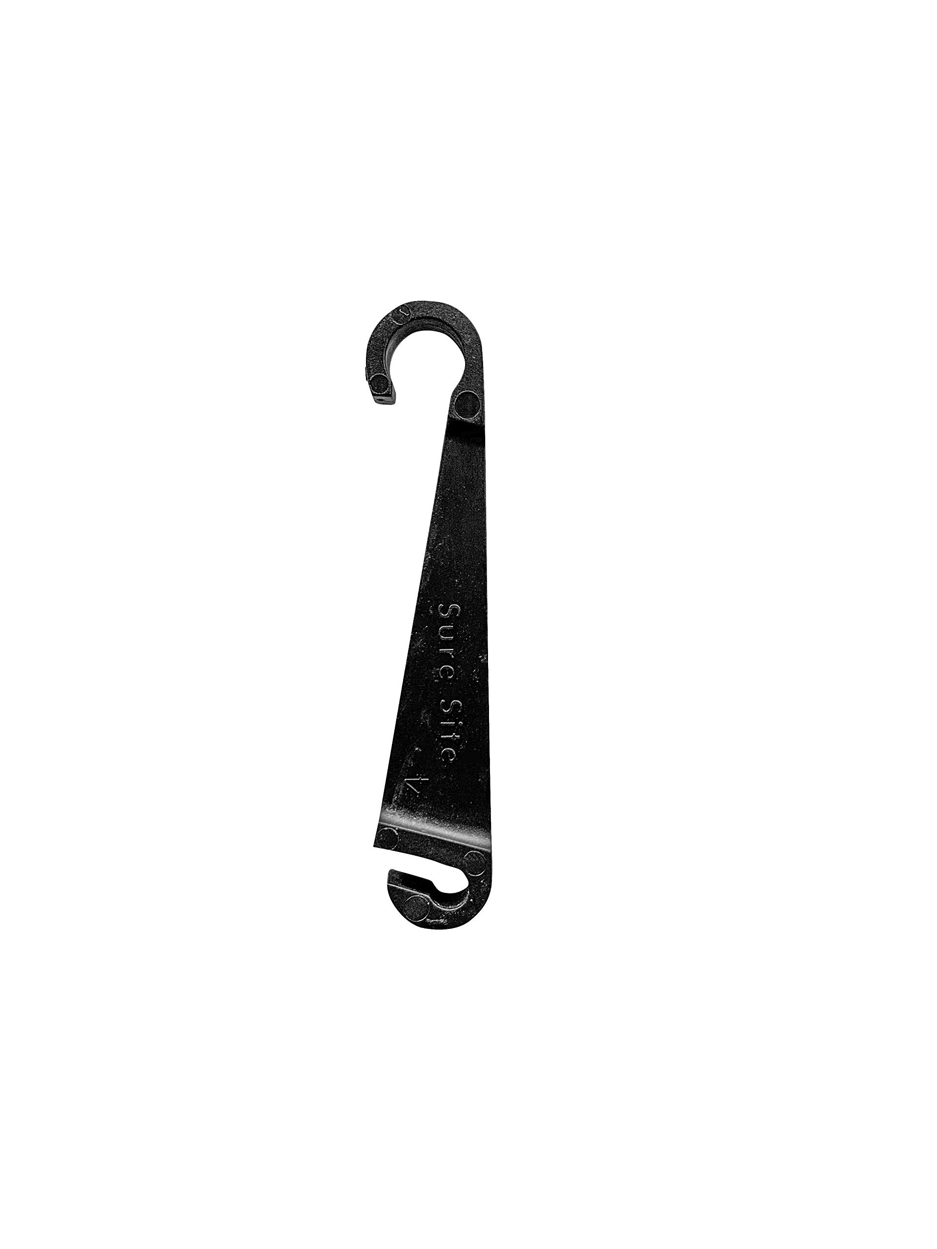 SURE SITE Clay Pigeon Target Hangers 10-Pack. Small, Lightweight, Reusable with Hooks on Each End. Attach to Fence, Line. Orange for Excellent Visibility. Holds Clay Targets, Water Balloons, Cans