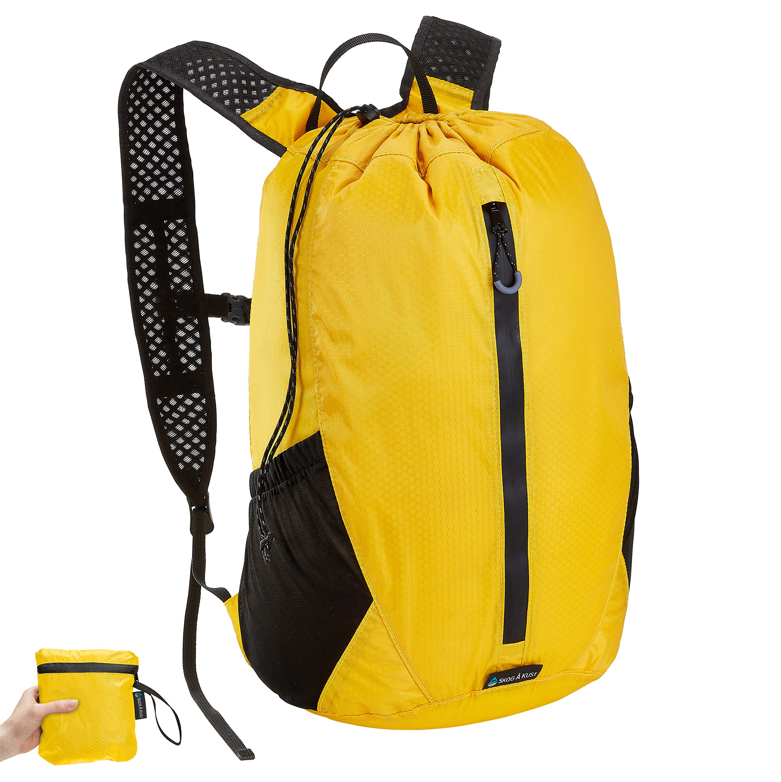 Skog Å Kust LiteSåk 2.0 Waterproof Ultralight Dry Bag | Yellow 2.0, 18 Liter Backpack