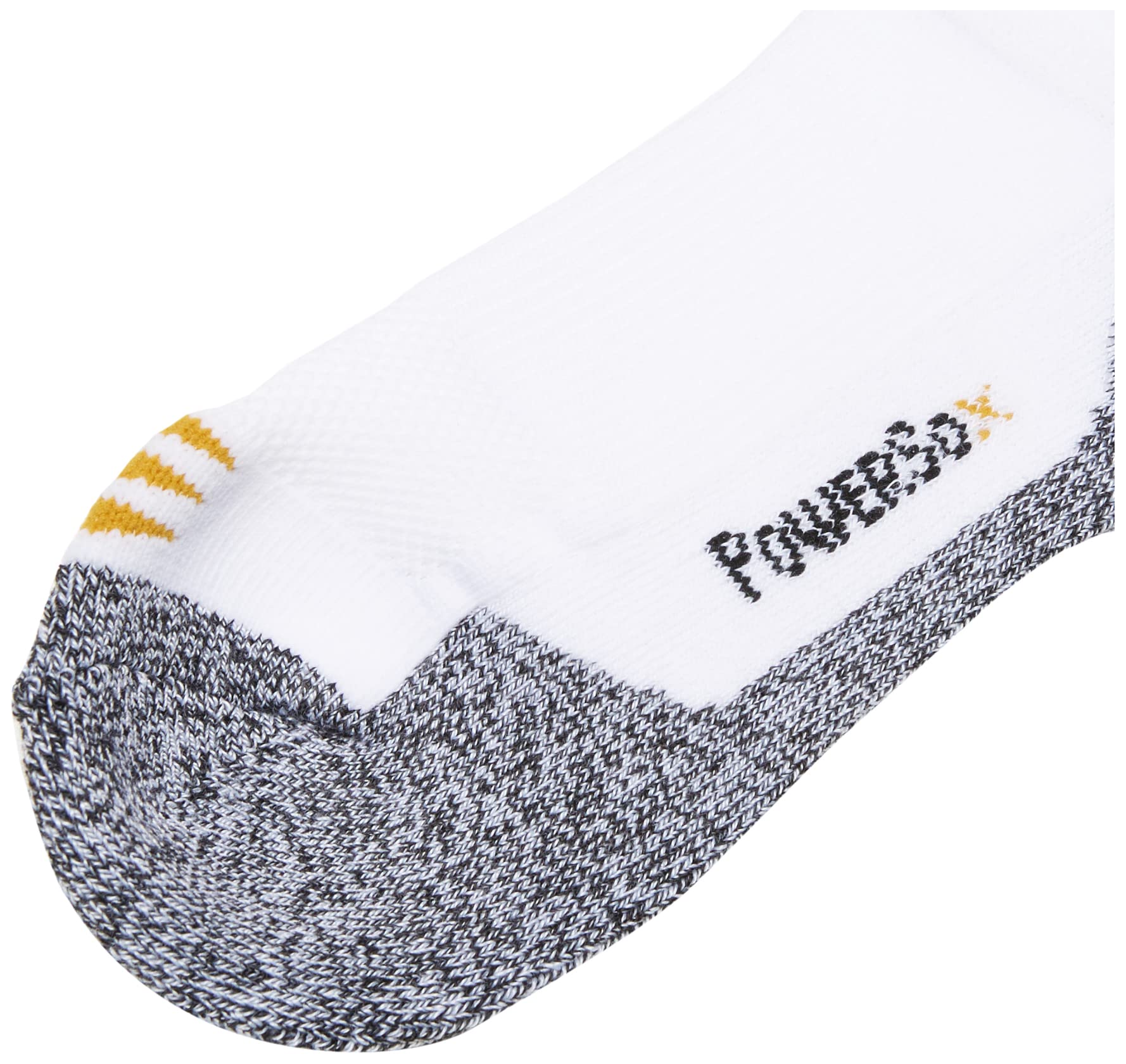 PowerSox Men's 3-Pack Powerlites No Show Socks with Moisture Control, White, Shoe Size: 4-8.5