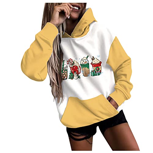 YYQXIiyty Womens Hats for Patchwork Print Sweatshirt Casual Tie Autumn and Winter V Neck Pullover Fashion Long Sleeve Hoodies