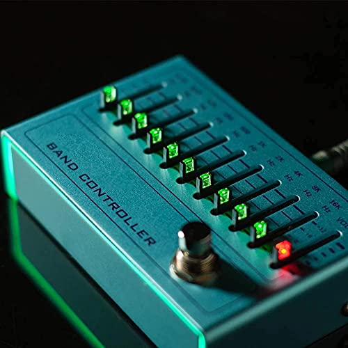 WYFDP Controller Equalizer 10 Band EQ Pedal for Guitar & Bass True Bypass 31.25Hz to 16kHz Equalizer Effect Pedal