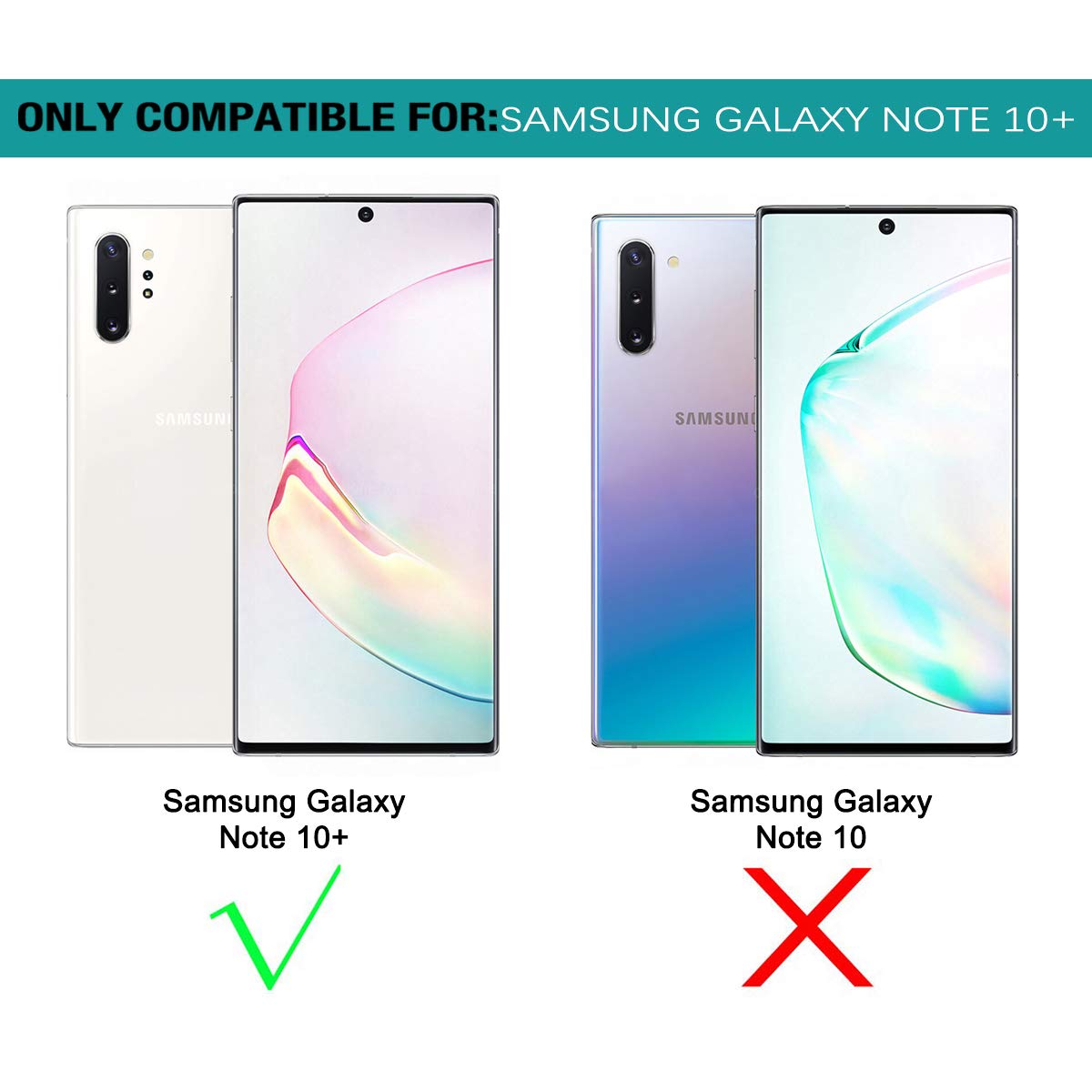 SURITCH Phone Case for Galaxy Note 10 Plus/Note 10+, Front Cover with Built-in Screen Protector Shockproof Full Body Protection Slim Soft TPU Hybrid Bumper Protective Cover for Men Women - Rose Gold