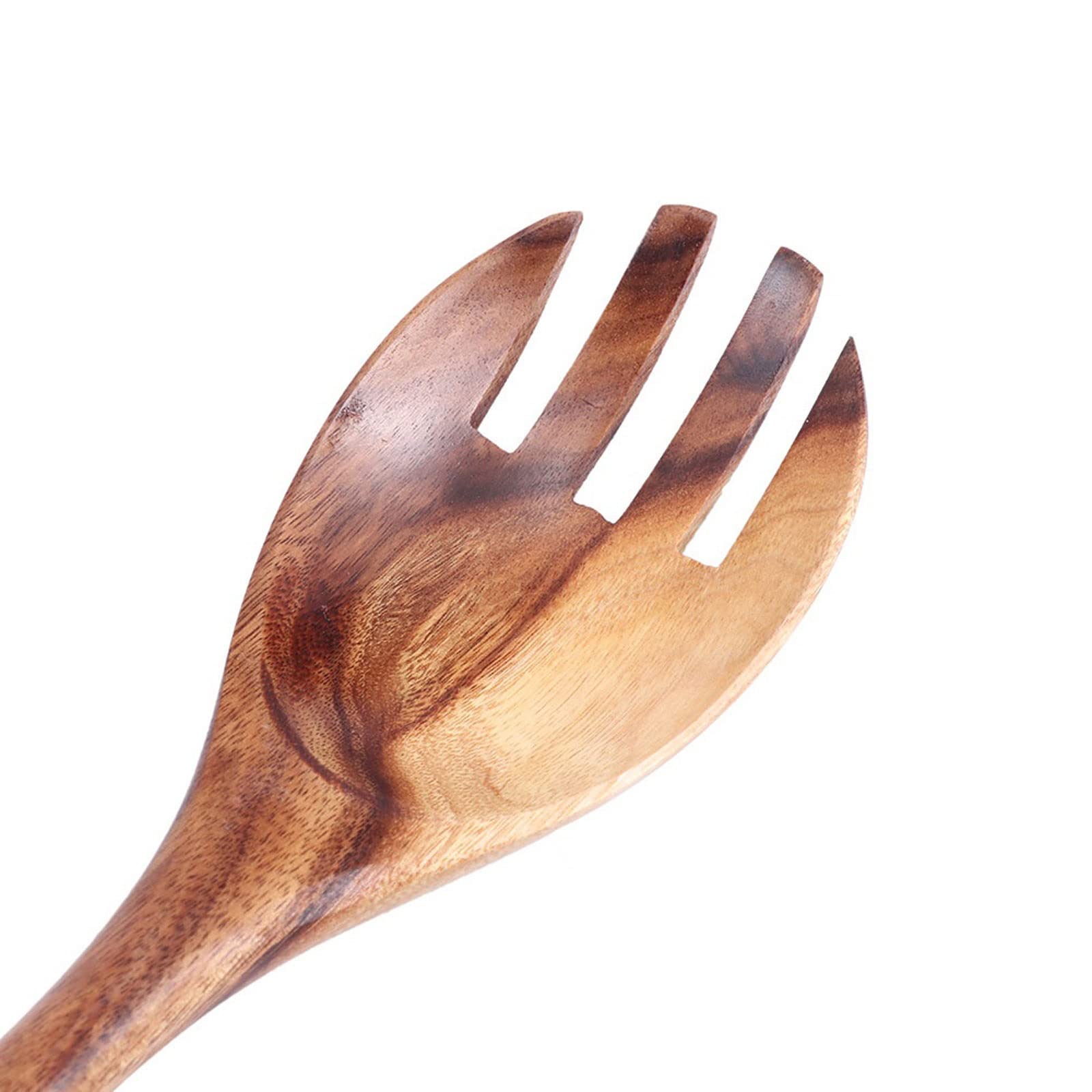 SEWALL Kitchen Wooden Spoon Set Large Salad Dinner Spoons Wood Fork Spoon Cutlery Set Wooden Utensils Tableware Dinnerware Sets