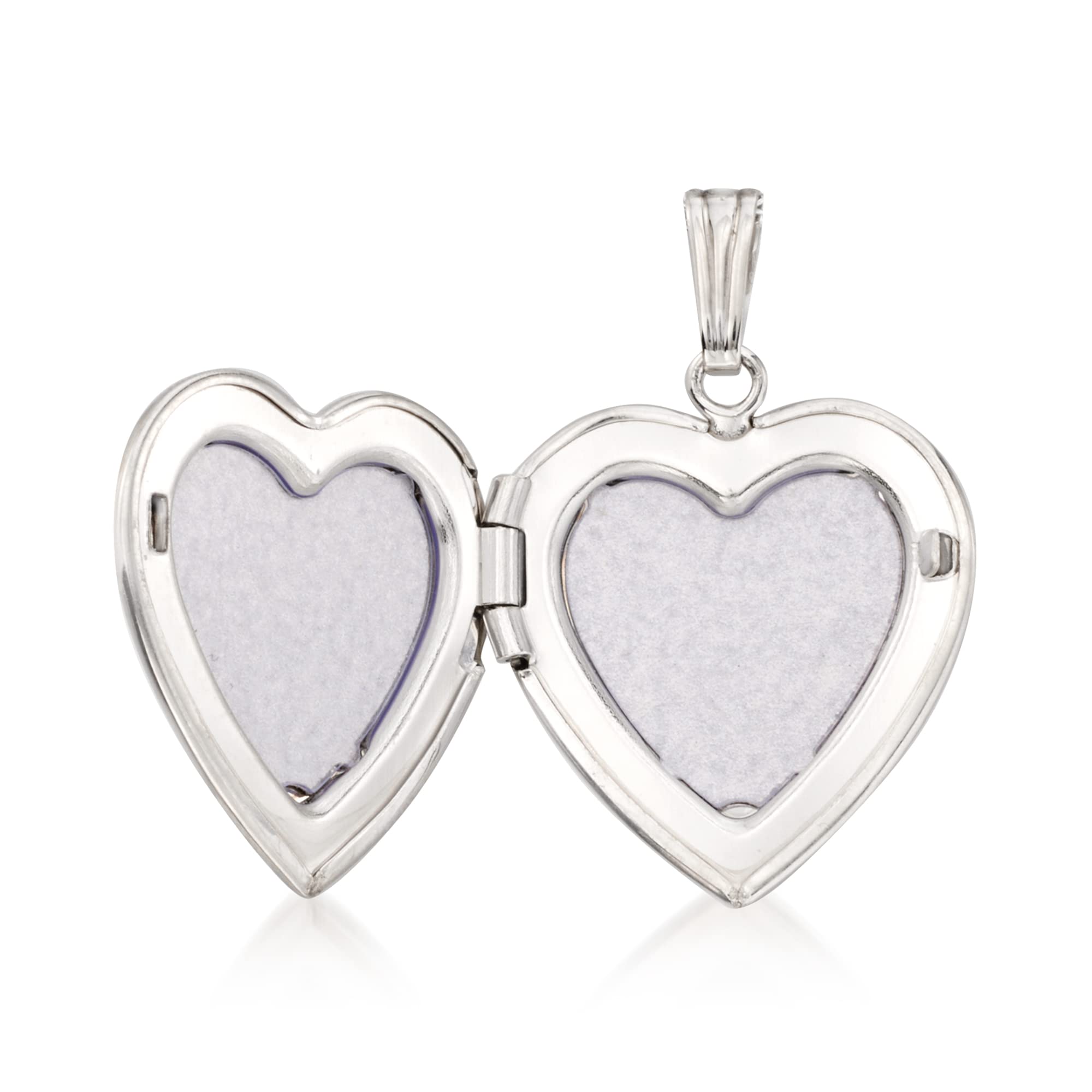 Sterling Silver Floral Heart Locket Necklace With 14kt Yellow Gold Cross. 18 inches