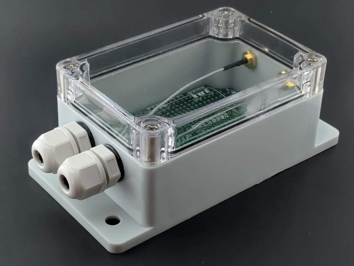 qBox DIY IOT Enclosure Plus Kit (Two SMAs), IOT Enclosure for Arduino MKR Feather ESP32 Cellular LoRa WiFi Board, Waterproof IP65 Enclosure with Glands, prototyping PCB connectors Set and Two SMAs