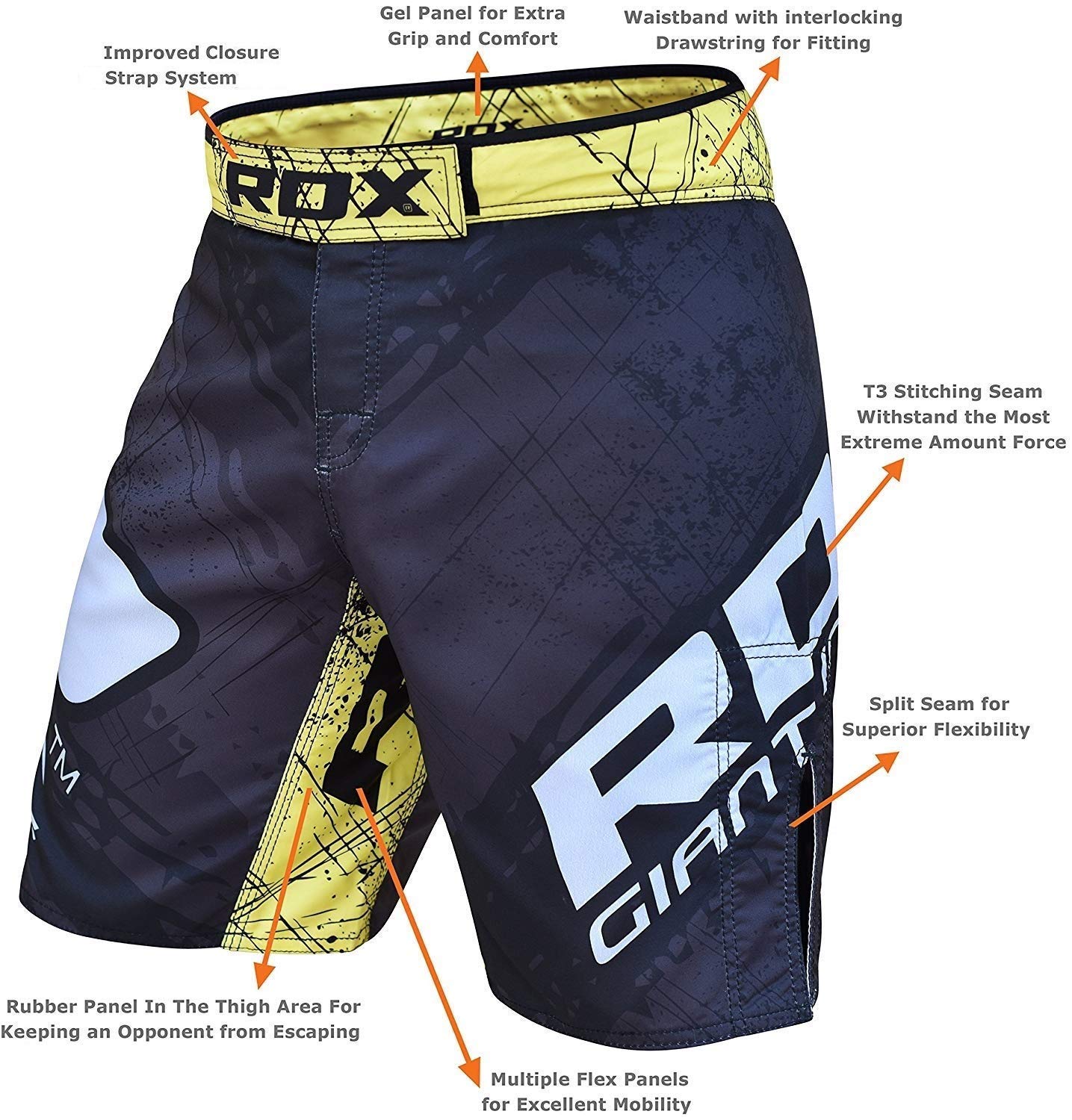 RDX MMA Shorts Clothing Cage Training Fighting Grappling Martial Arts Muay Thai Kickboxing