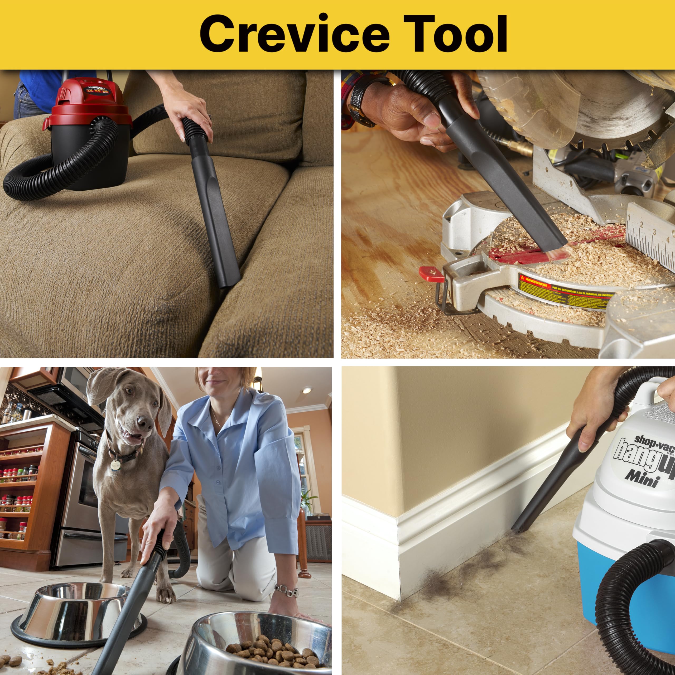 Shop-Vac 9064333 Cleaning Kit, 1.25 Inch Diameter, Includes Gulper Tool, Round Brush and Crevice Tool, (1 Pack)