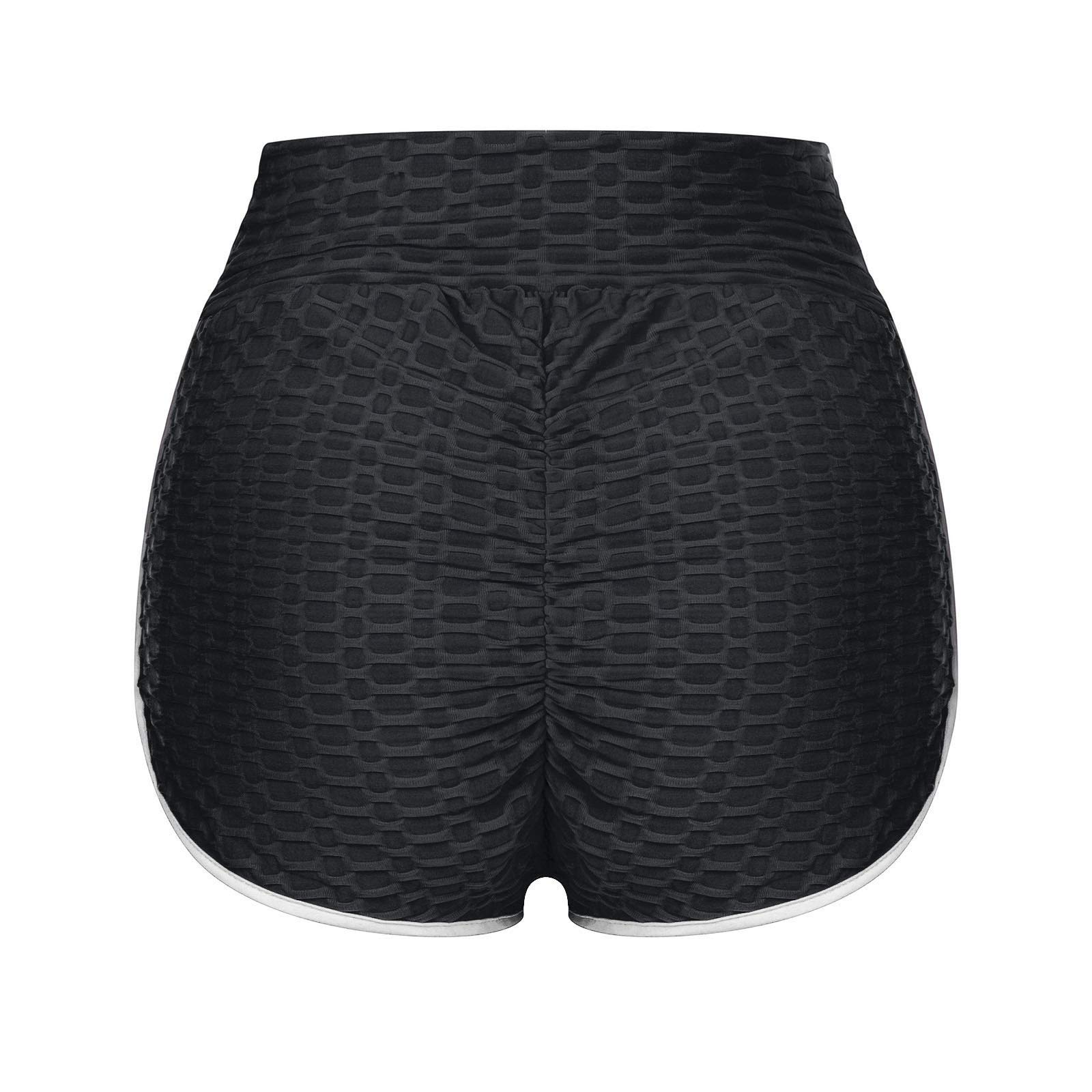 Women High Waist Yoga Super Shorts Legging Tummy Control Butt Lifting Running Basic Sport Shorts Compression Workout Shorts Hot Pink