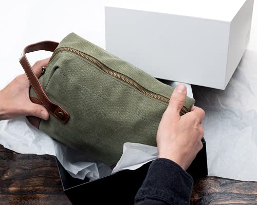 Vetelli Vintage Canvas Toiletry Bags, Travel In Style, Waterproof Canvas Dopp Kits, Durable (Marco)