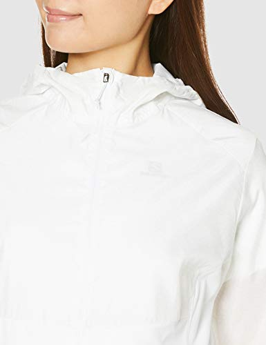 Salomon Women's Standard Agile Full Zip Hoodie, White/Ao, X-Large