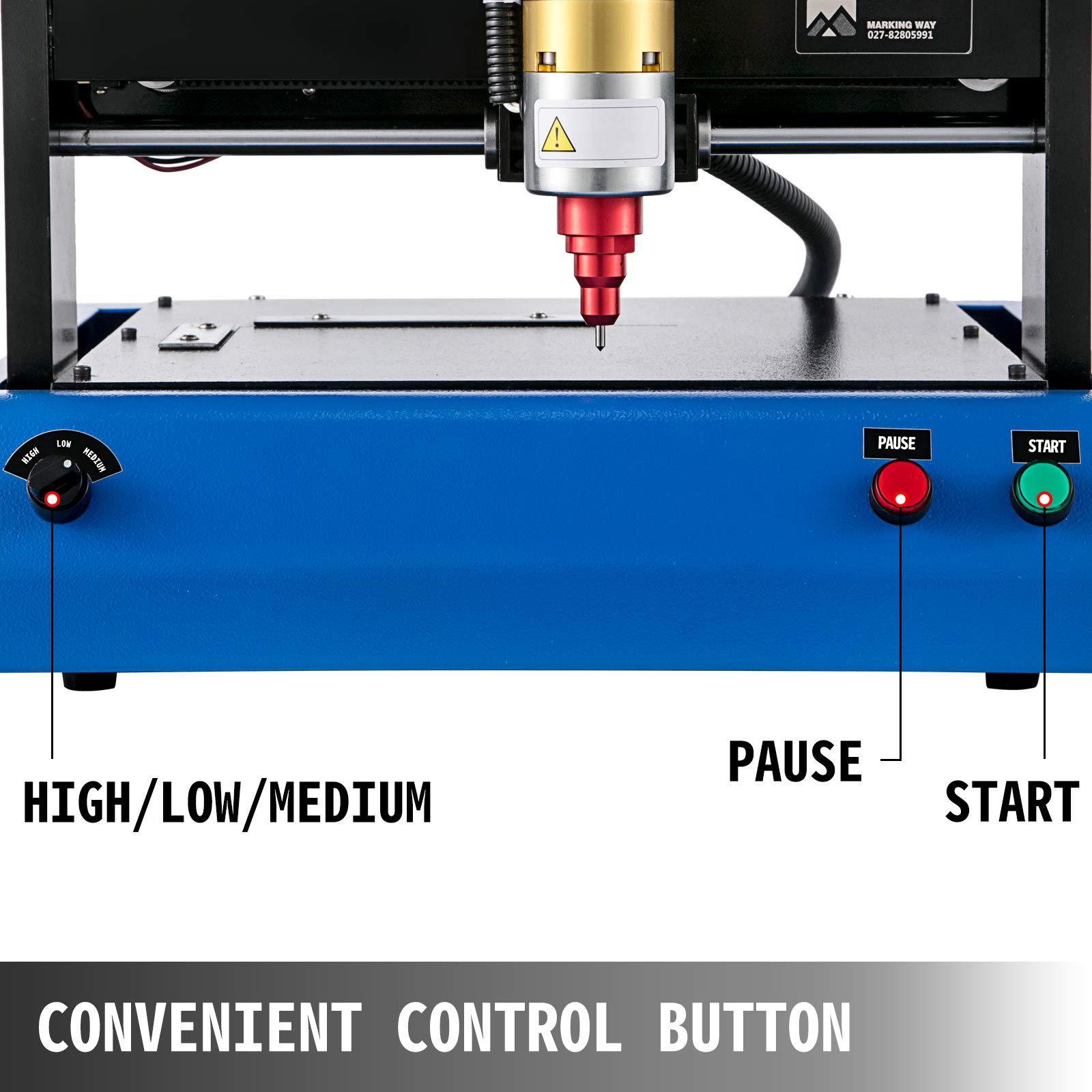 VEVOR Electric Marking Machine 300X200mm Metal Marking Machine 400W Dot Peen Marking Machine Marking Depth 0.05mm-1mm for Marking Code, Serial Number, Letter, Logo(110V)