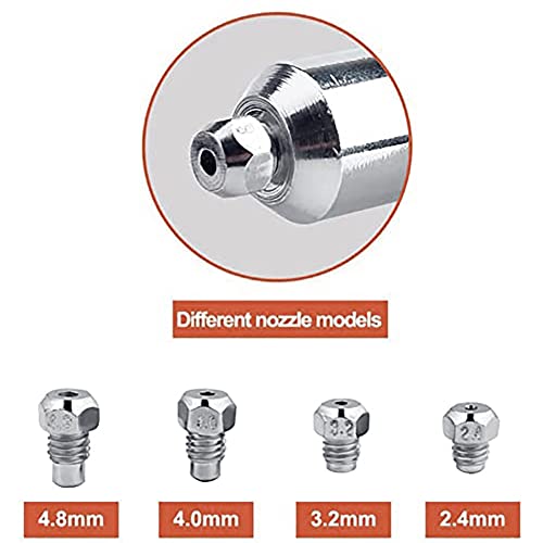 YWHWLX Electric Rivet Gun Adapter with 2.4/3.2/4.0/4.8mm Diameter Rivet Head Bit and Handle Wrench for Cordless Electric Drill Electric Rivet Tool