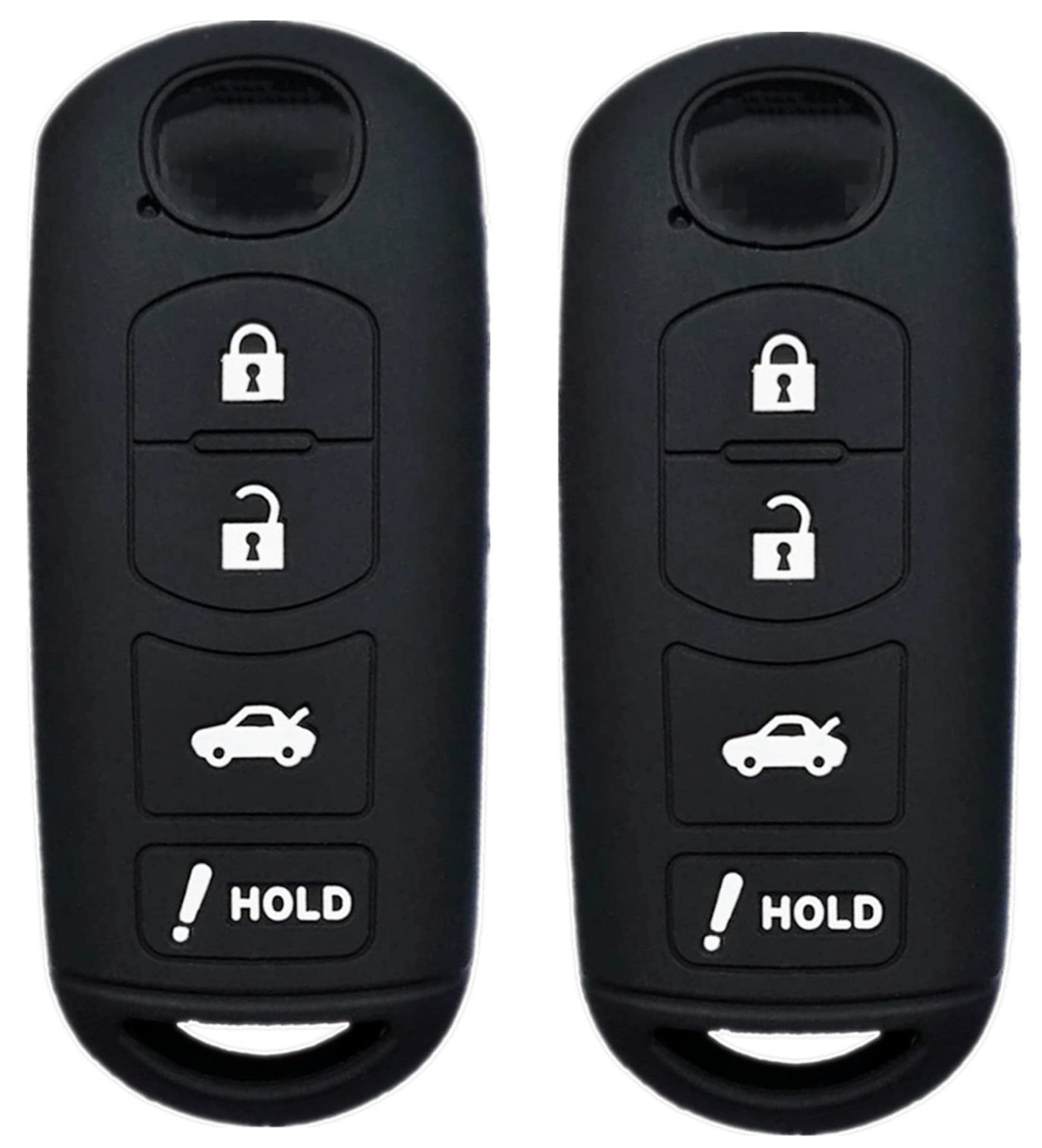 Silicone Smart Key Fob Cover Case Protector Keyless Remote Holder for 2017 2018 2019 2020 2021 Mazda CX-5 CX-7 CX-9 MX-5 Miata Mazda 3 6 4 Buttons