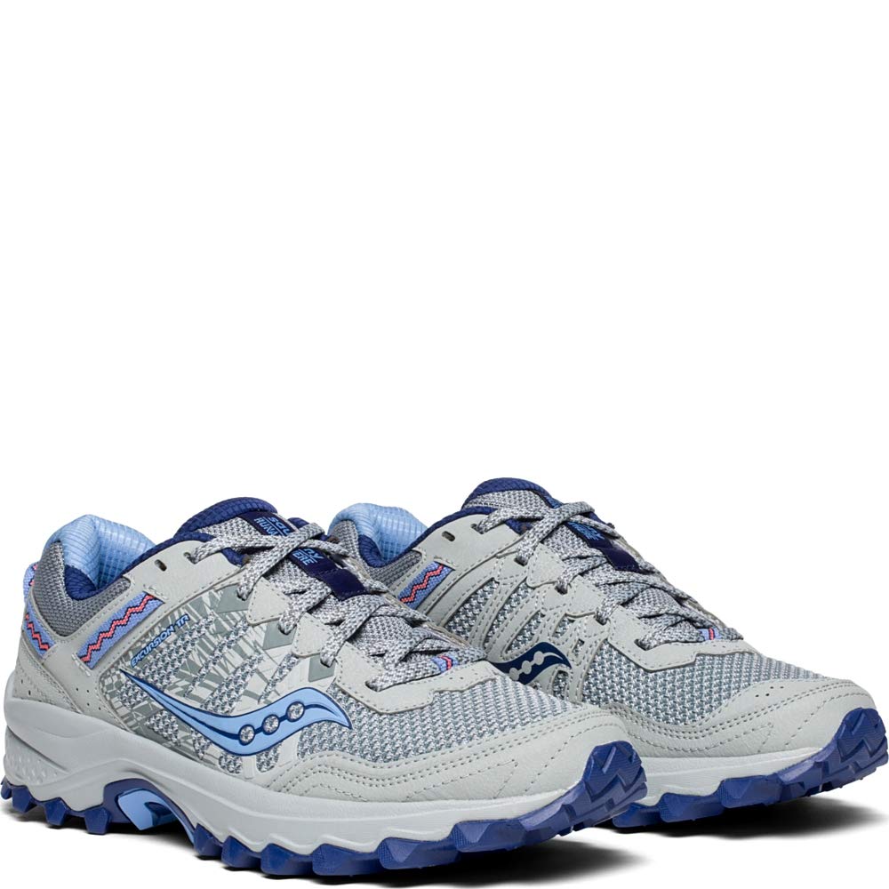 Saucony Women's Excursion TR12 Sneaker, Grey/Blue, 8 M US