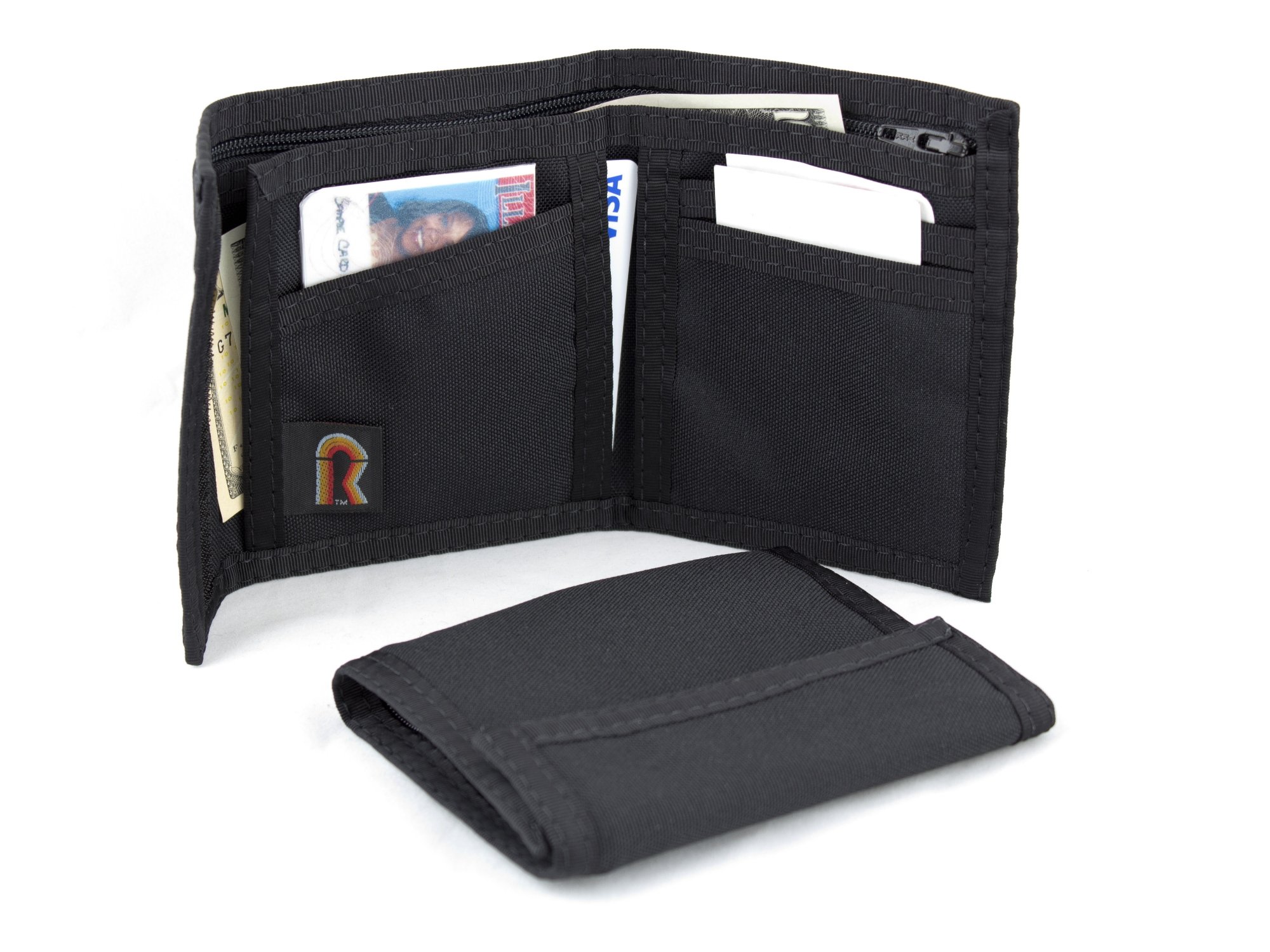 Rainbow of California Original Bifold Nylon Hook & Loop Wallet. Made in USA