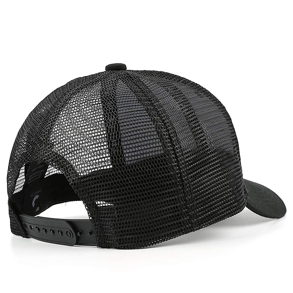 Univeins Embroidered Trucker Hats for Mens Hat Snapback Hat Baseball Cap Adjustable Dad Hats for Men Women Black