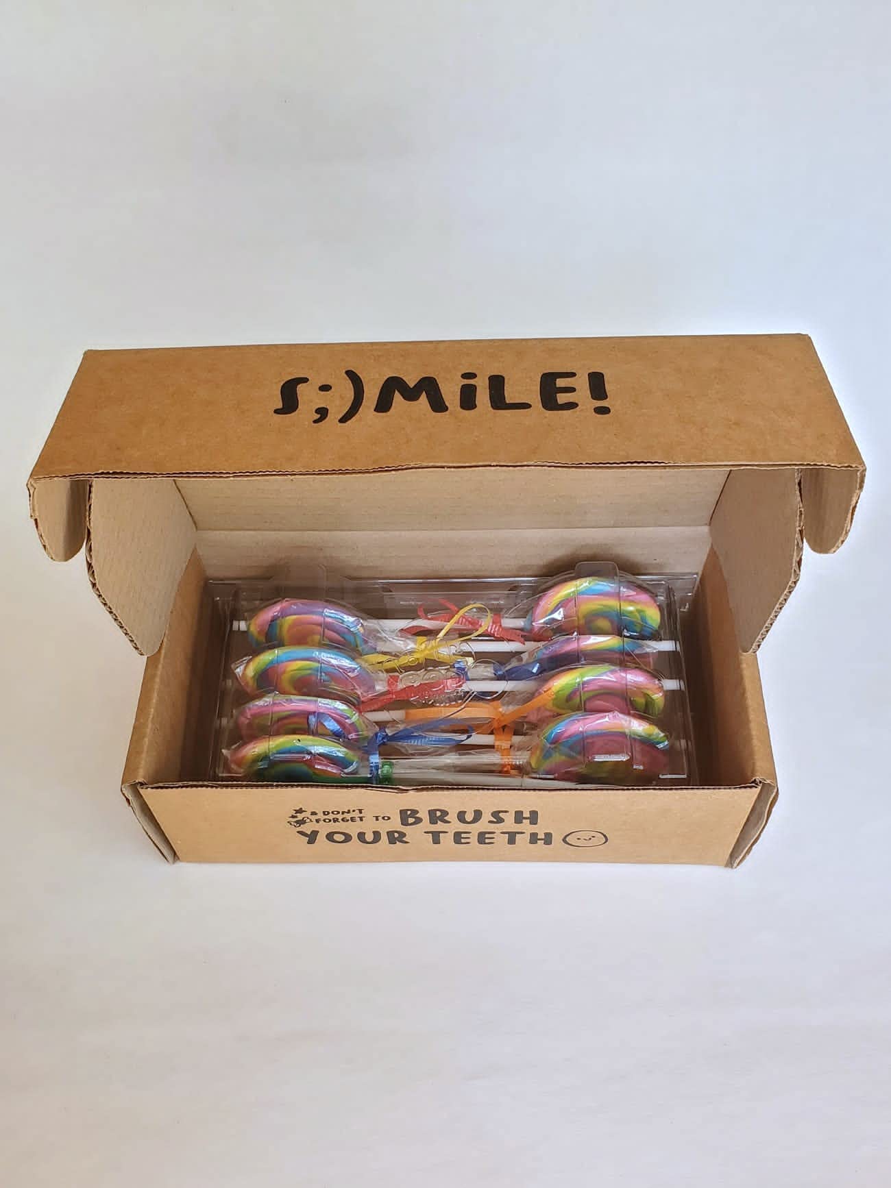 Rainbow Swirl Lollipop (8 Pack) – Birthday Party, Favors, Decorations, Supplies – By LOLLY POP PARTY