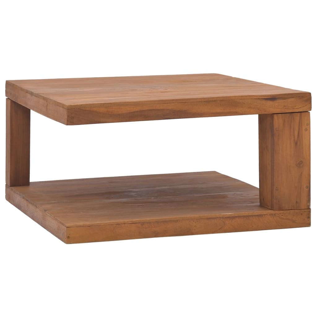 QJBSAVVA Coffee Table 25.6"x25.6"x13" Solid Teak Wood,Bedside Tables Side Tables End Tables Entrance Tables Suitable for Meeting Rooms, Reception Rooms, Offices